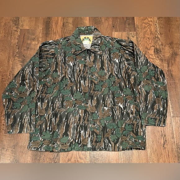 Jackets & Coats | Vintage Ideal Silent Leaf Camo Chamois Jacket Made In ...